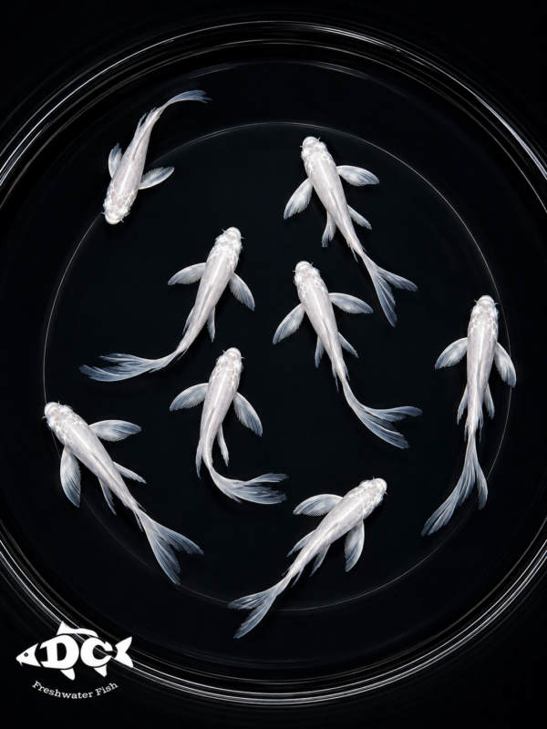 Butterfly Koi (Platinum white) - dcfreshwaterfish.co.uk
